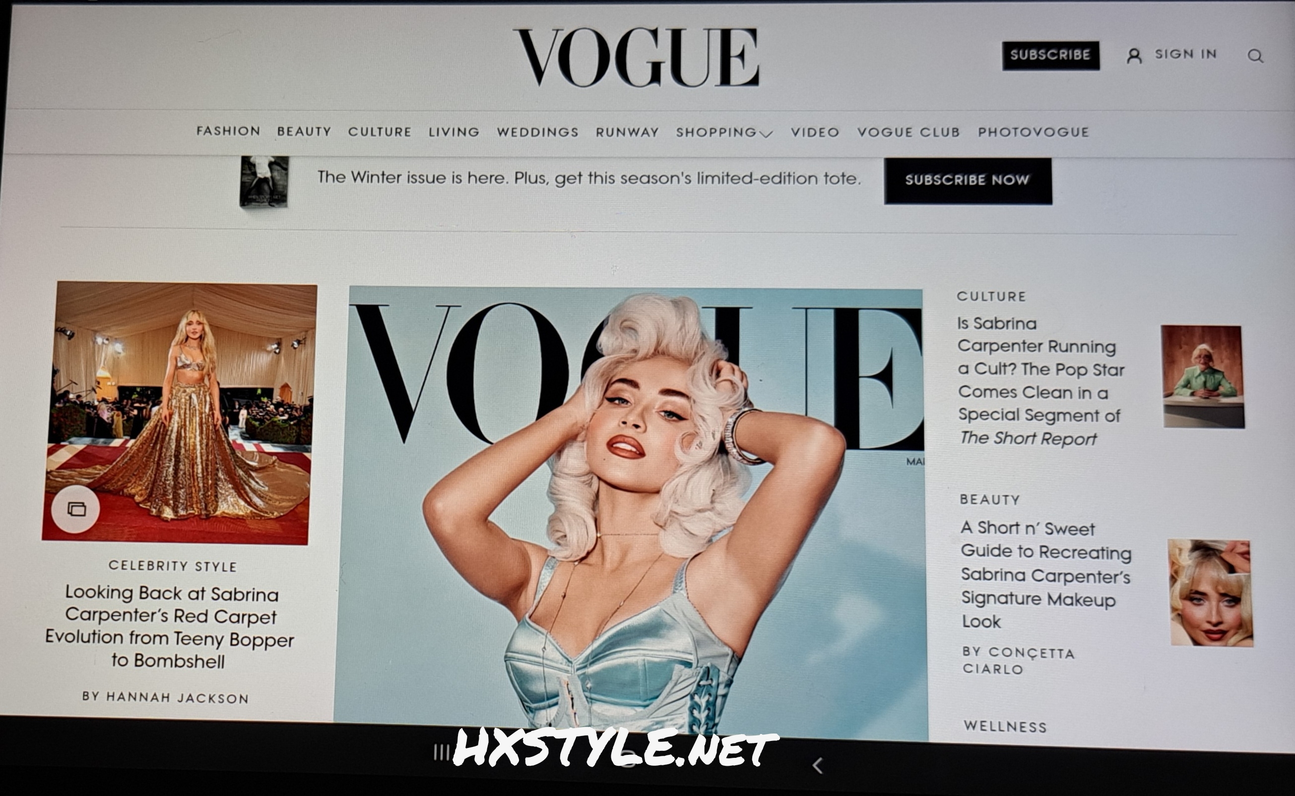 VOGUE NEWS&TRENDS. USA, New York. NEW March 2025 Cover SABRINA CARPENTER …FASHION. BEAUTY. World ...