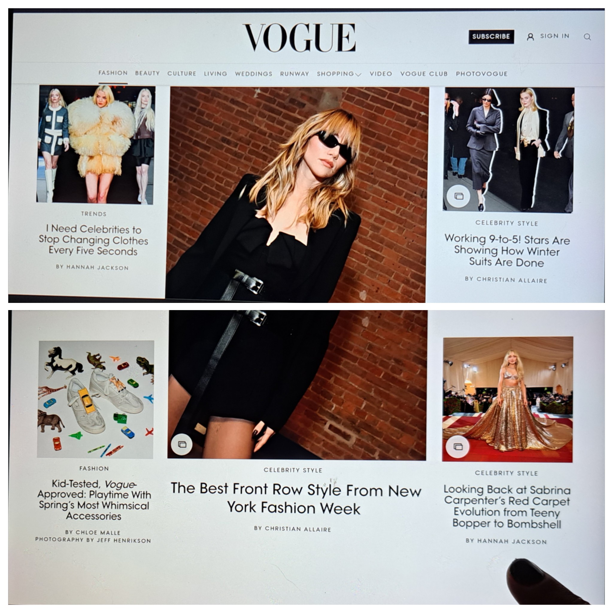 VOGUE NEWS&TRENDS. USA, New York. NEW March 2025 Cover SABRINA CARPENTER …FASHION. BEAUTY. World ...