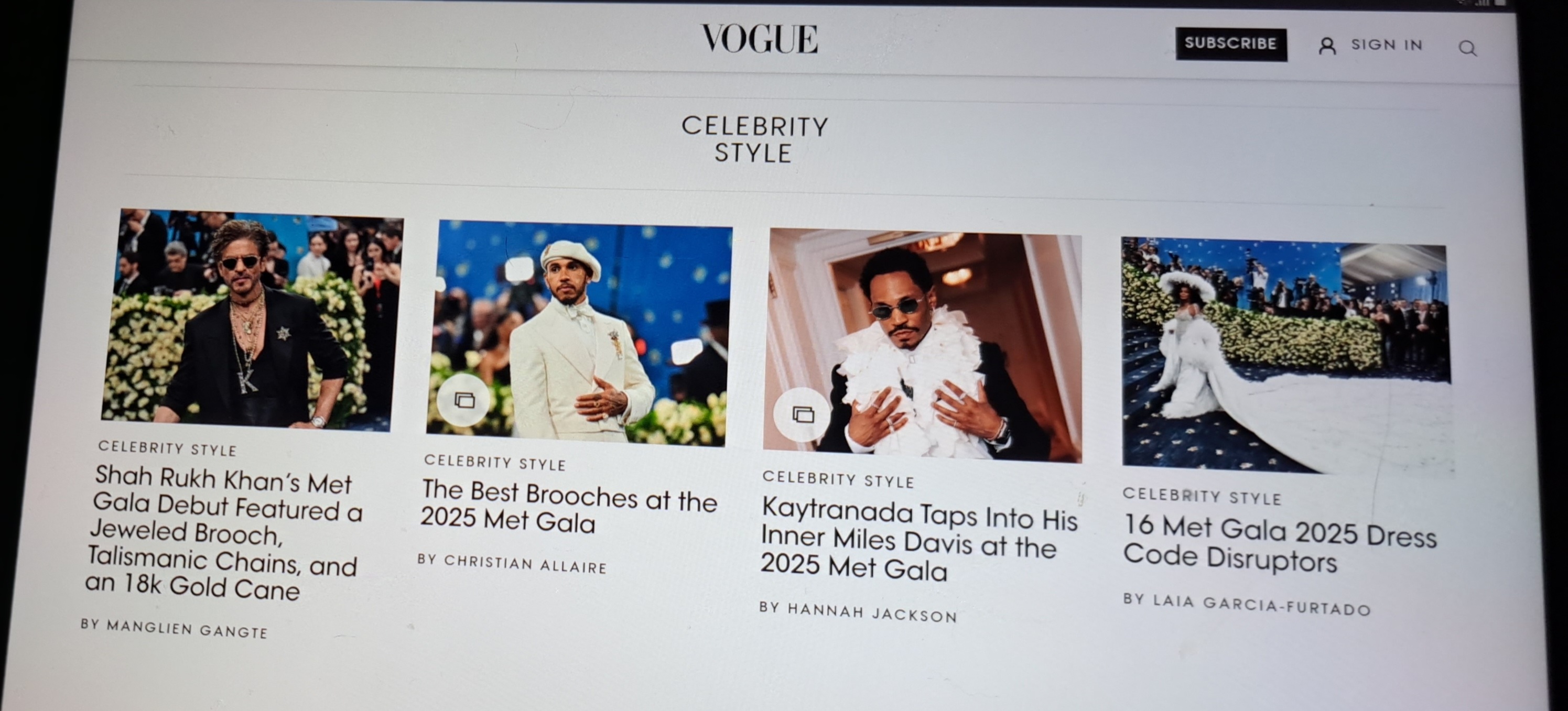 VOGUE NEWS&TRENDS. New York. MET GALA 2025, New Photographys. CELEBRATE ...