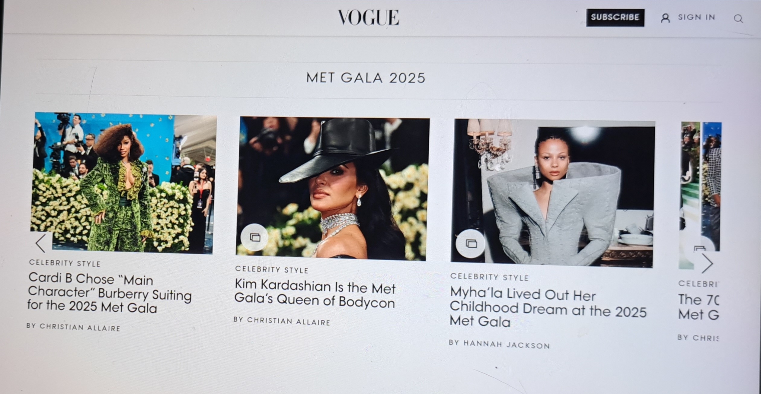 VOGUE NEWS&TRENDS. New York. MET GALA 2025, New Photographys. CELEBRATE ...